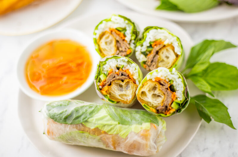 Cuốn bò quẩy • Beef and fried dough stick rolls – MM Bon Appétit